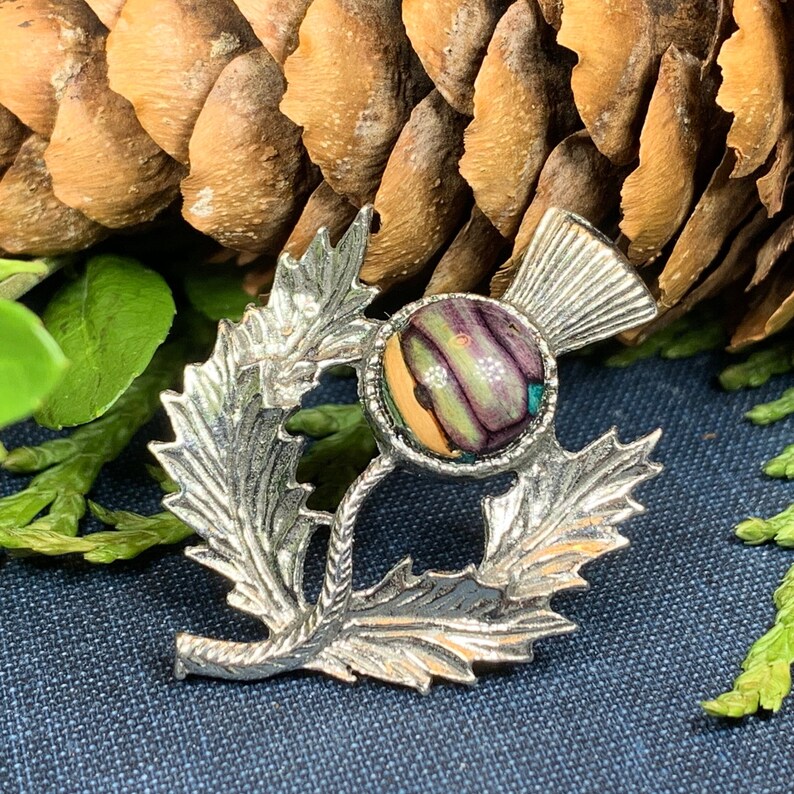 Thistle Brooch Scotland Jewelry Outlander Jewelry Nature - Etsy