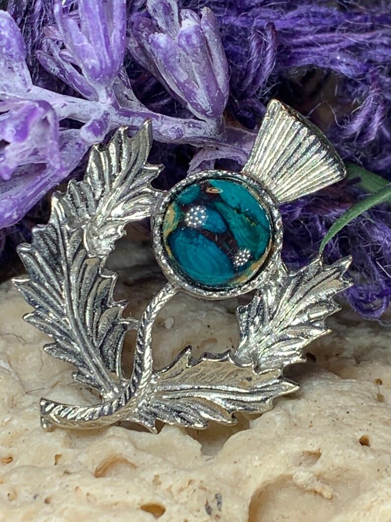 Thistle Brooch Scotland Jewelry Outlander Jewelry Nature - Etsy