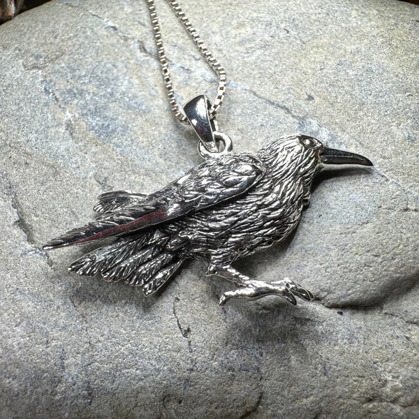 Crow Pendant - Etsy