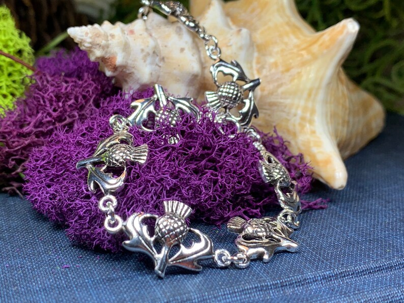 Thistle Bracelet Outlander Jewelry Celtic Jewelry Scotland - Etsy