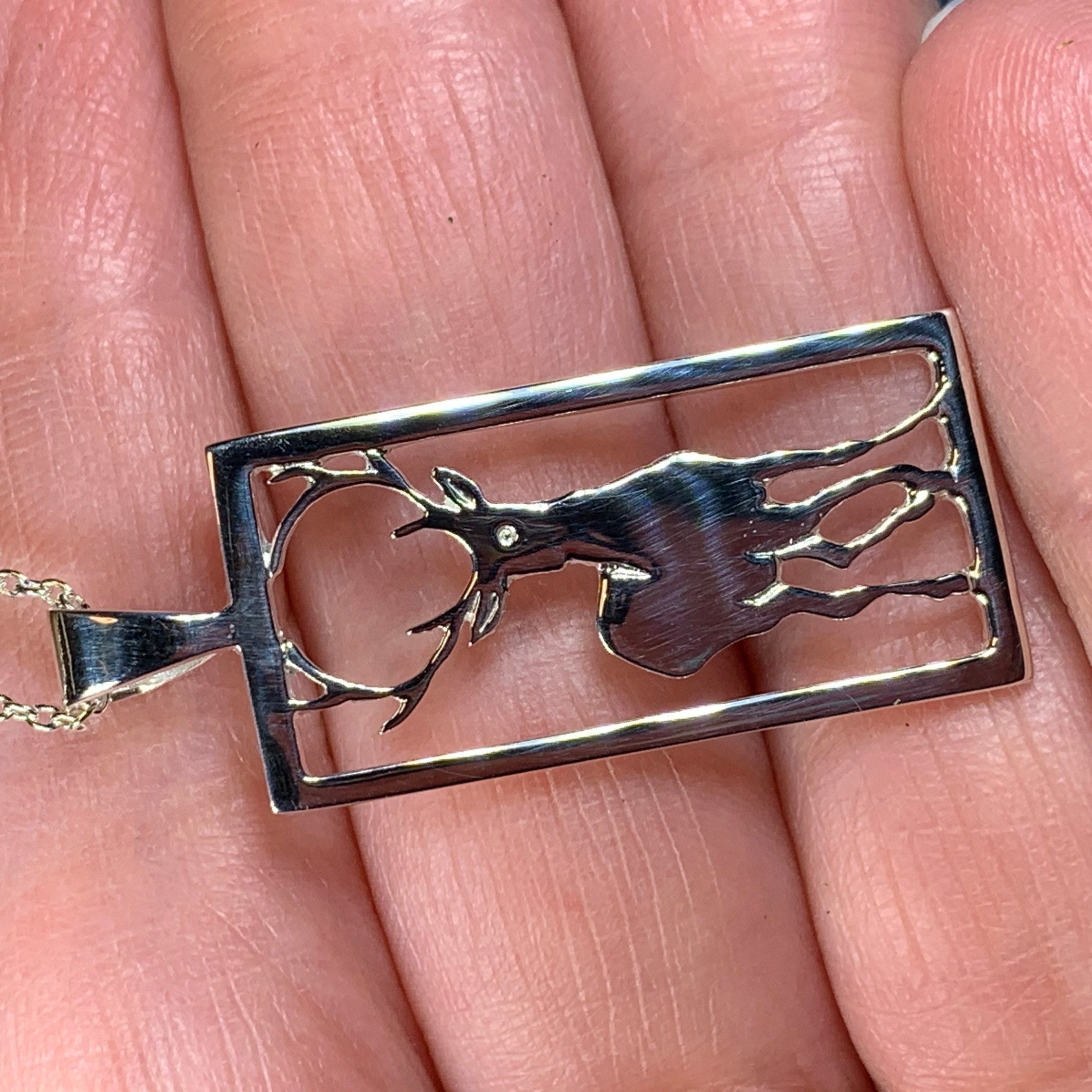 Stag Necklace Scotland Jewelry Scottish Stag Hunter Gift | Etsy