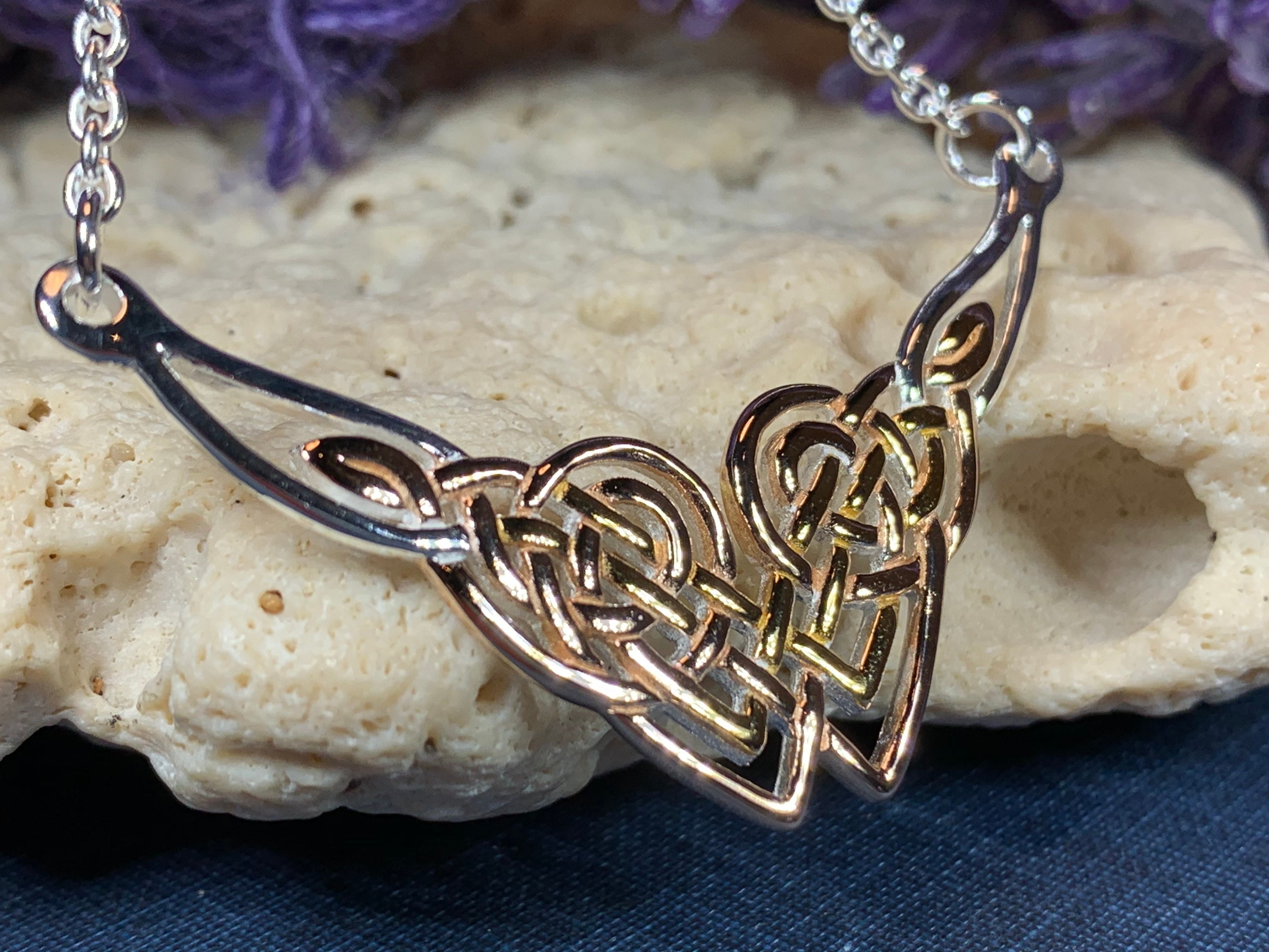 Celtic Heart Necklace, Celtic Jewelry, Celtic Knot Necklace, Irish ...