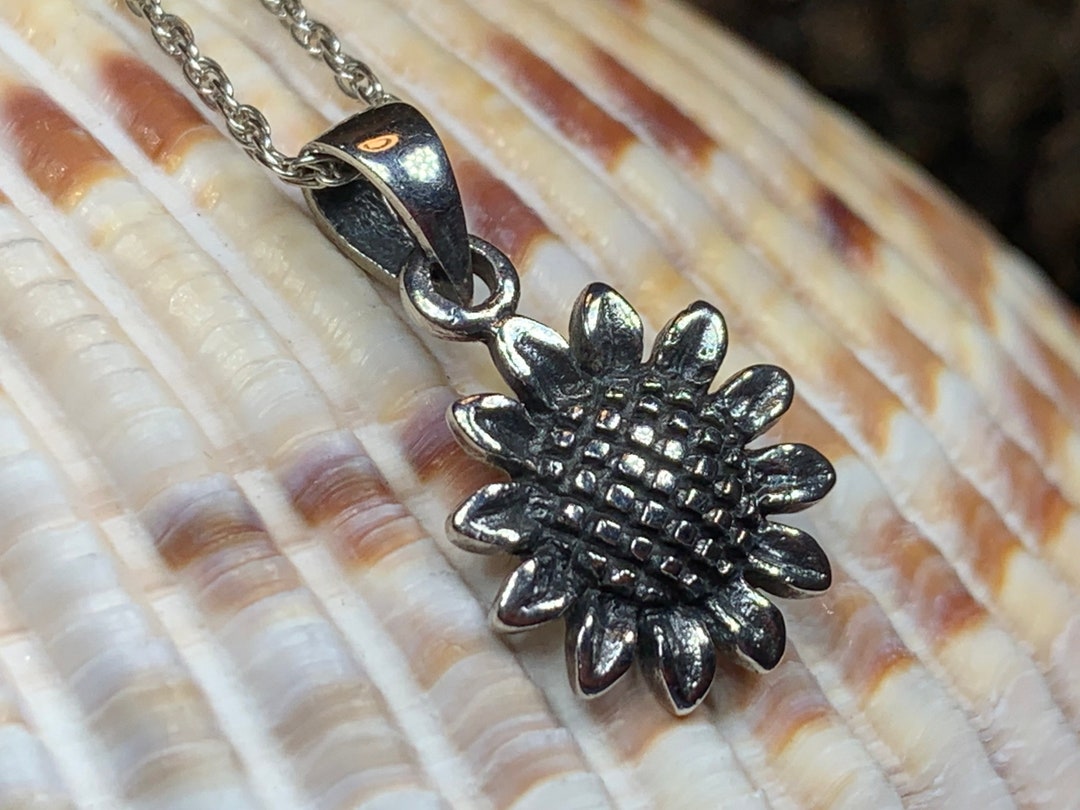 Sunflower Necklace Celtic Jewelry Scotland Jewelry Flower - Etsy