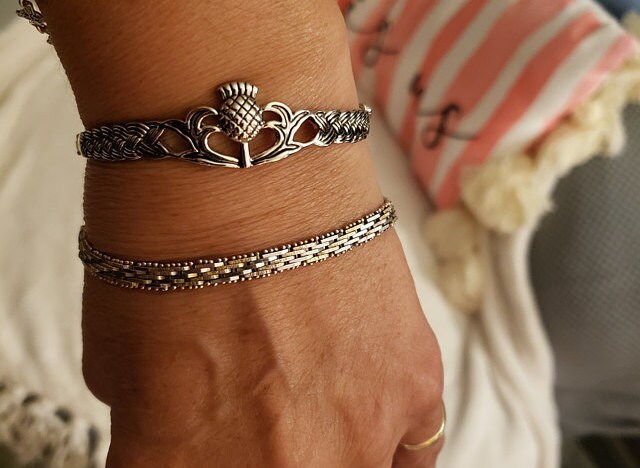 Thistle Bracelet Scotland Jewelry Outlander Jewelry Celtic | Etsy