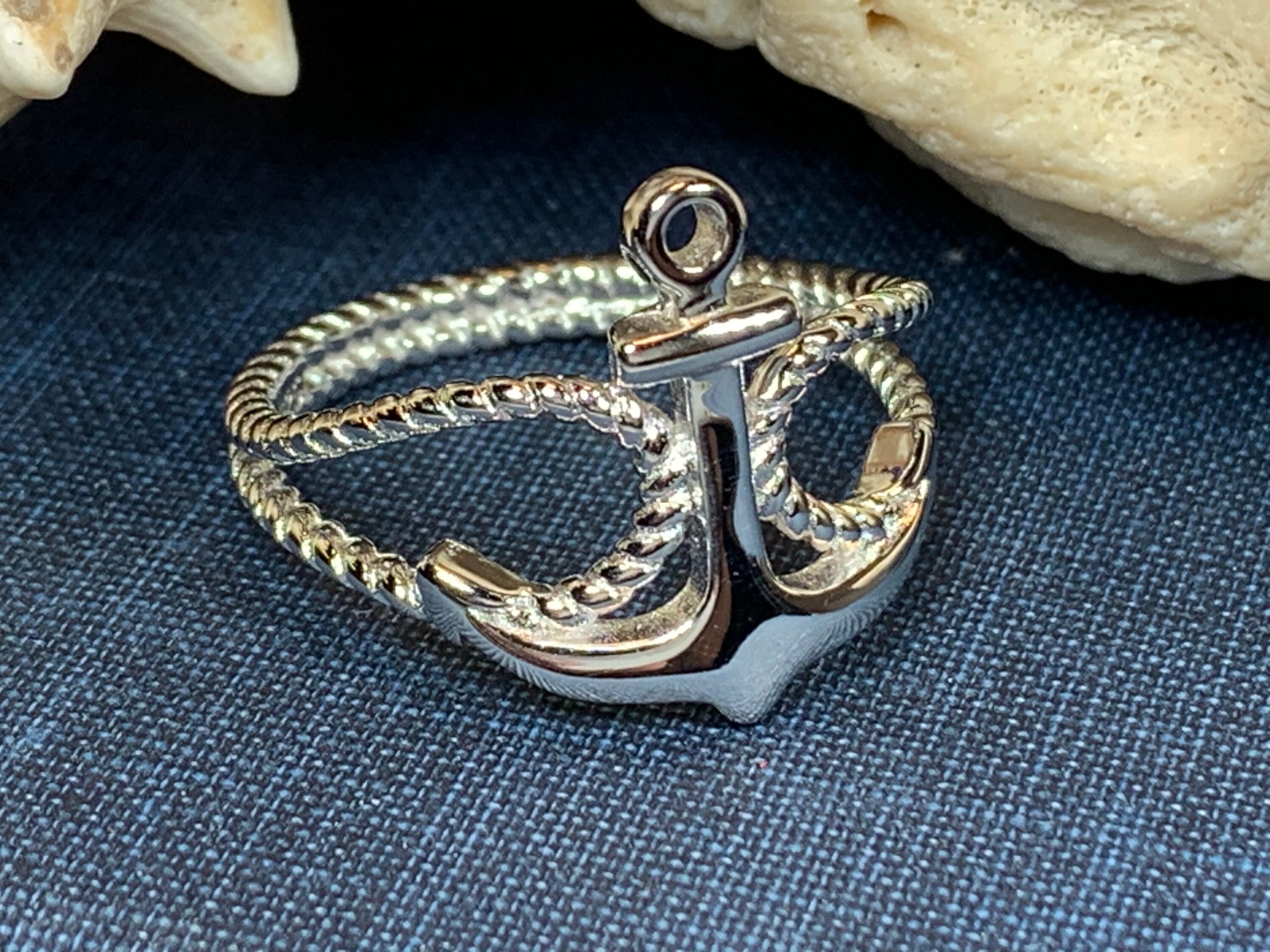Anchor Ring Celtic Jewelry Nautical Ring Celtic Knot | Etsy