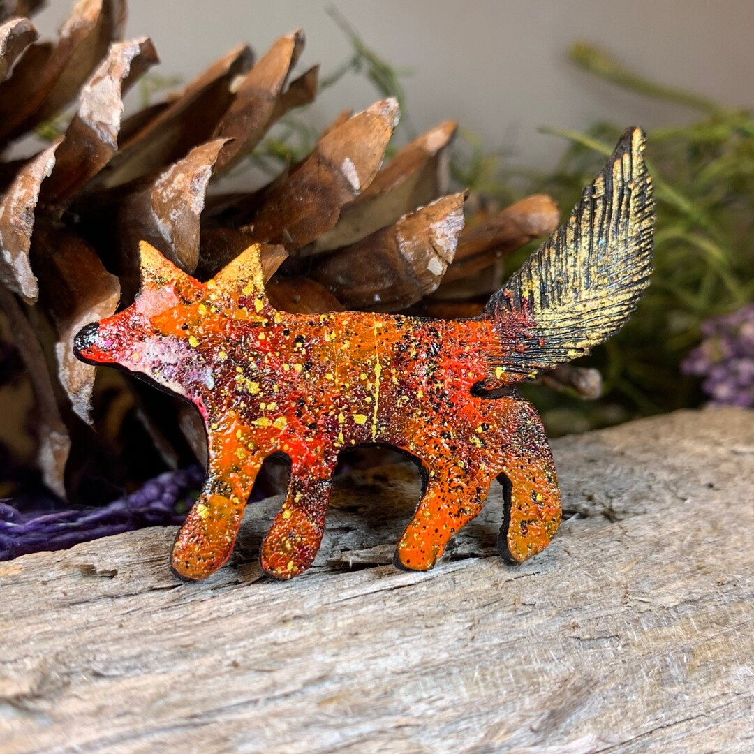 Fox Brooch, Fox Lover Gift, Scotland Jewelry, Fox Pin, Scarf Pin ...