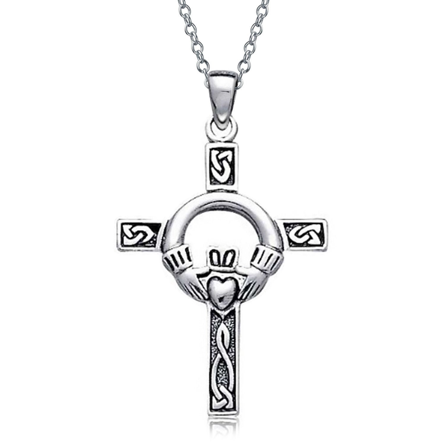 Celtic Cross Necklace, Claddagh Cross, Irish Jewelry, First Communion ... Celtic Cross Necklace, Claddagh Cross, Irish Jewelry, First Communion ...