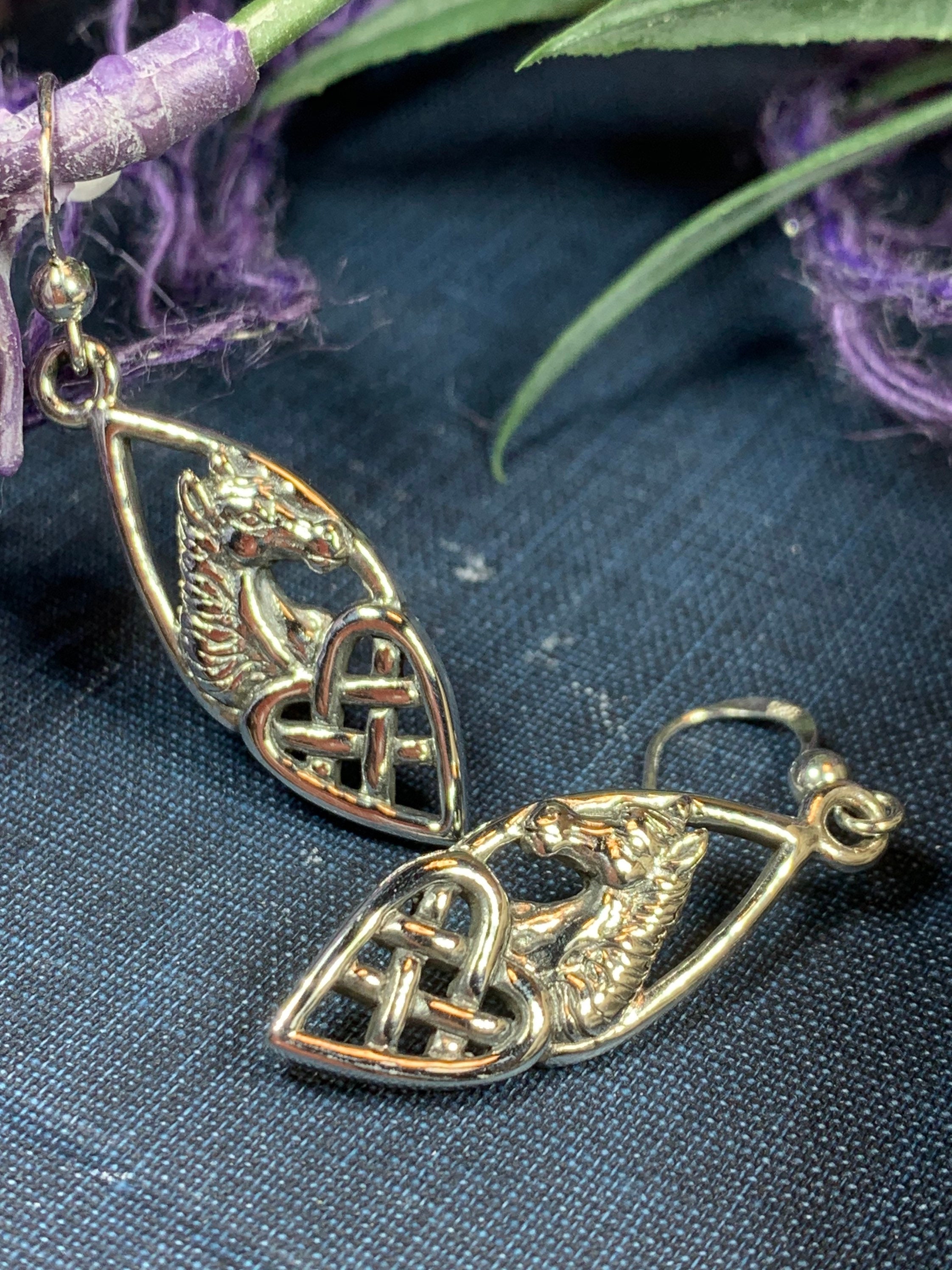Horse Earrings, Celtic Jewelry, Irish Jewelry, Equestrian Jewelry ...