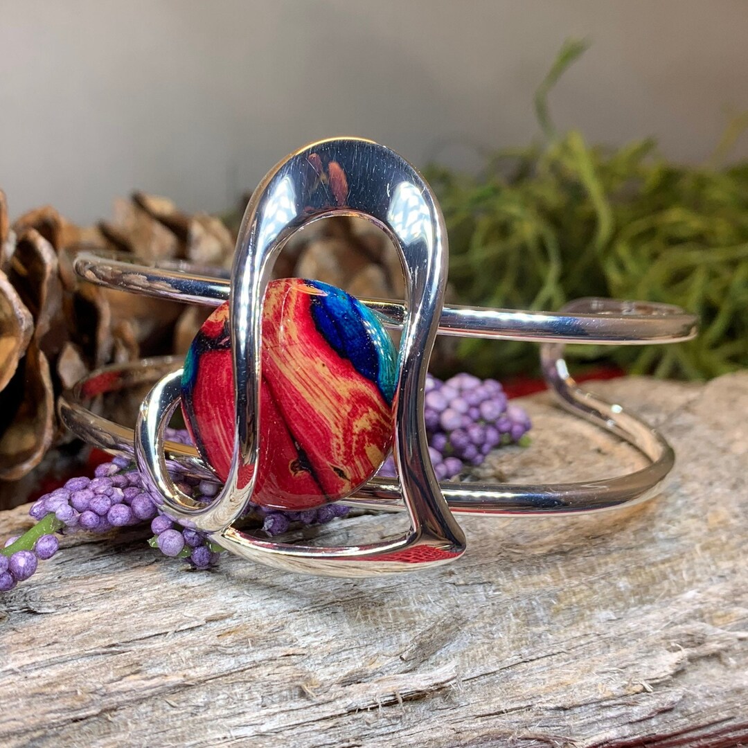 Heart Scottish Bracelet, Celtic Jewelry, Heathergems Bracelet, Scotland ...