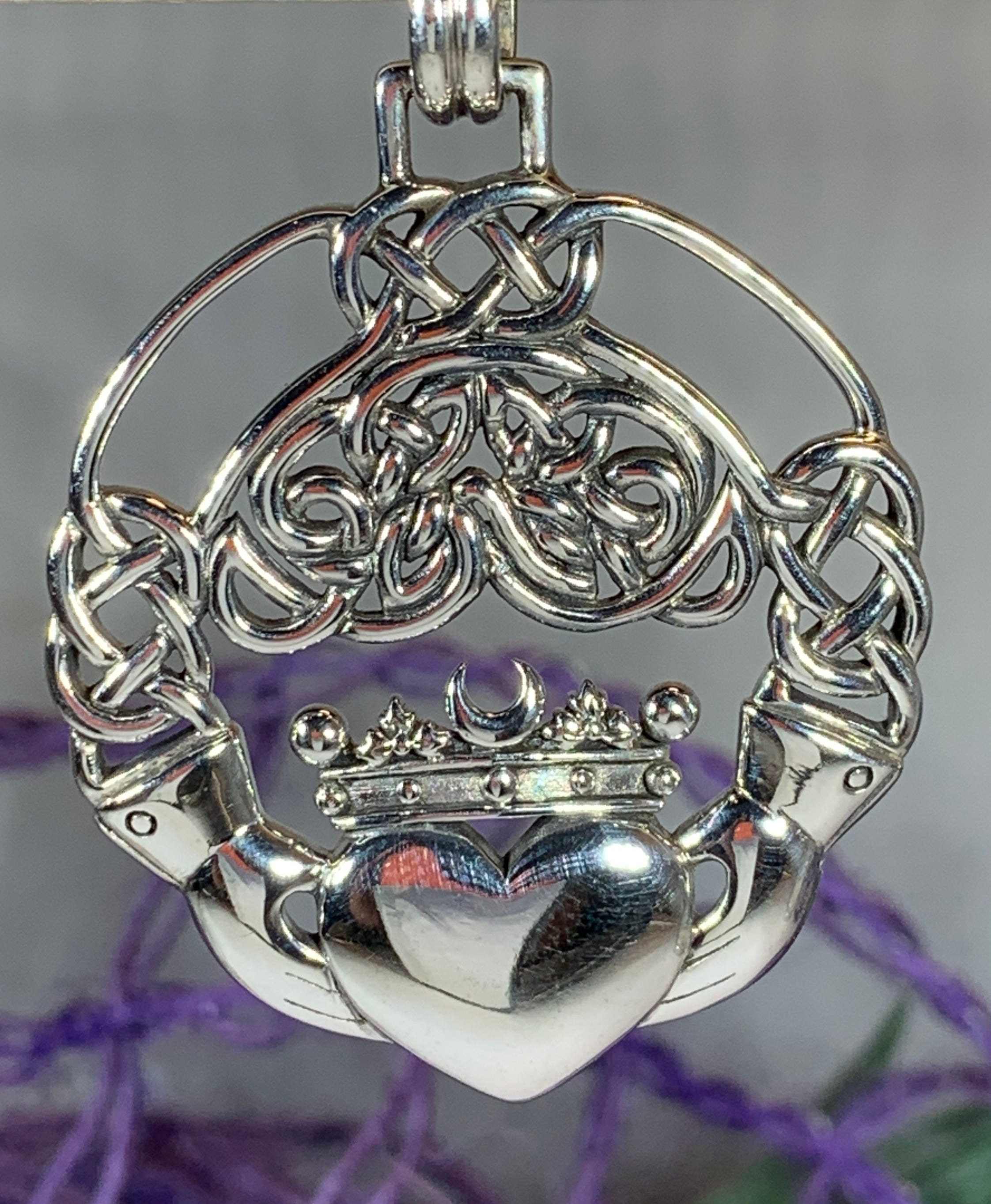 Claddagh Necklace, Celtic Jewelry, Irish Jewelry, Celtic Knot Jewelry ...
