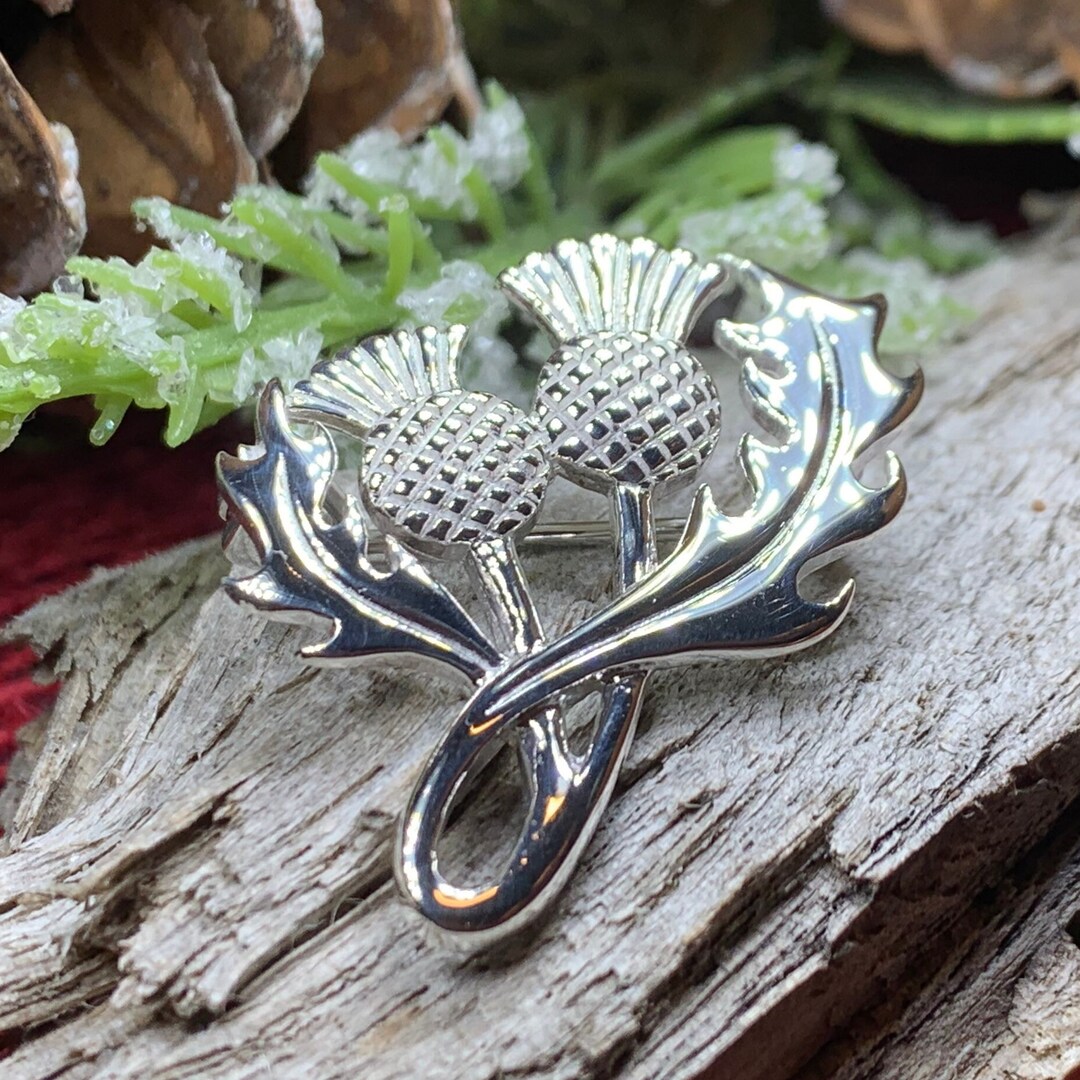 Thistle Brooch, Scotland Jewelry, Celtic Pin, Outlander Gift, Thistle ...