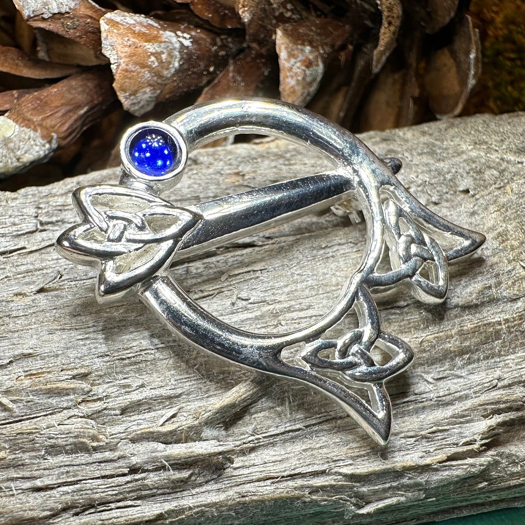 Celtic Brooch, Celtic Jewelry, Scotland Pin, Green Brooch, Anniversary ...