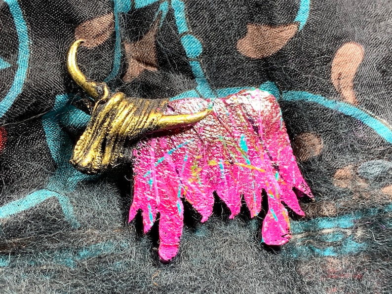 Highland Cow Brooch Scottish Cow Heather Jewelry Scotland | Etsy