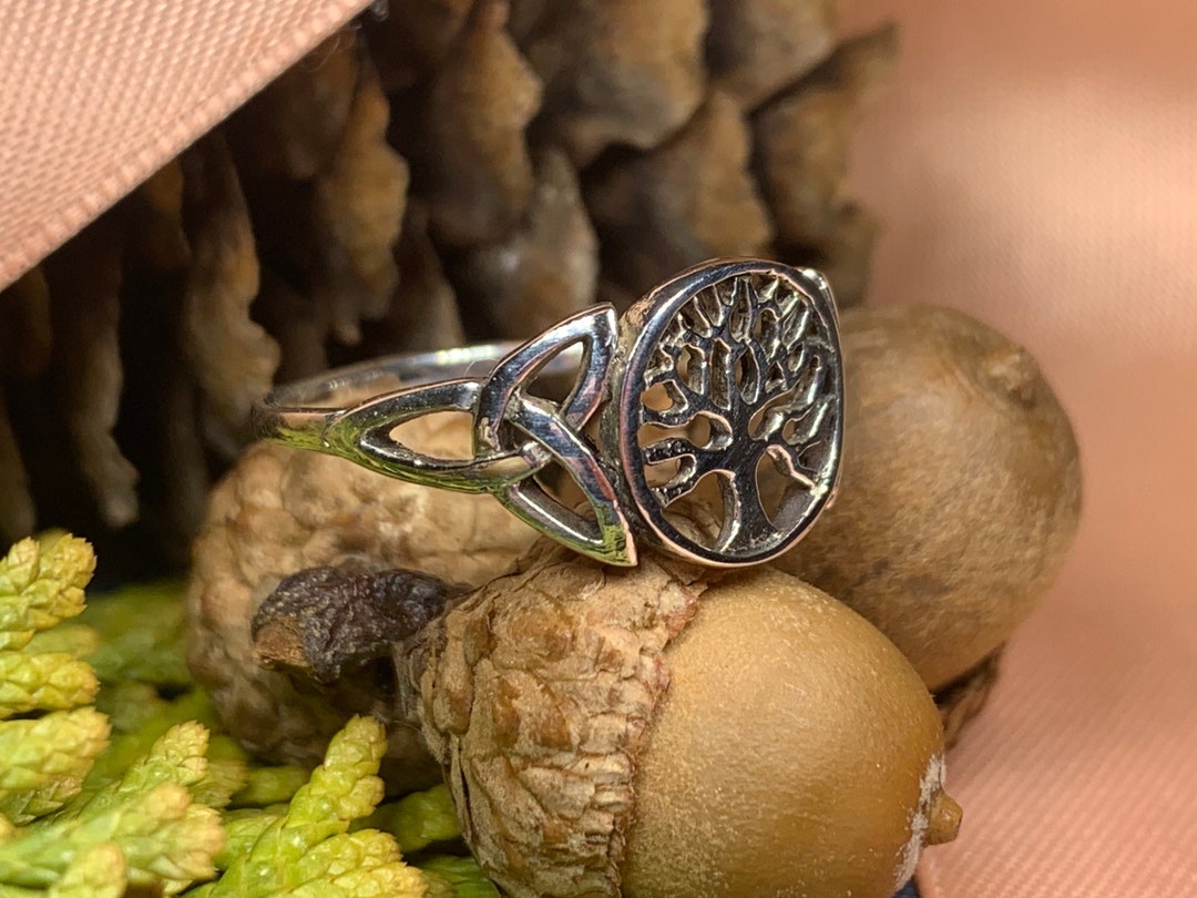 Baum des Lebens Ring, keltischer Ring, irischer Schmuck, nordischer Schmuck, keltischer Knoten ...
