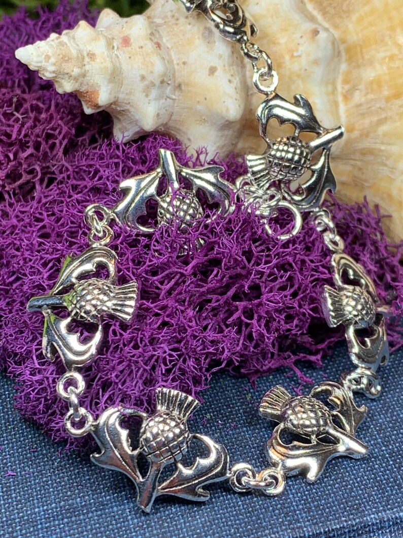 Thistle Bracelet Outlander Jewelry Celtic Jewelry Scotland - Etsy