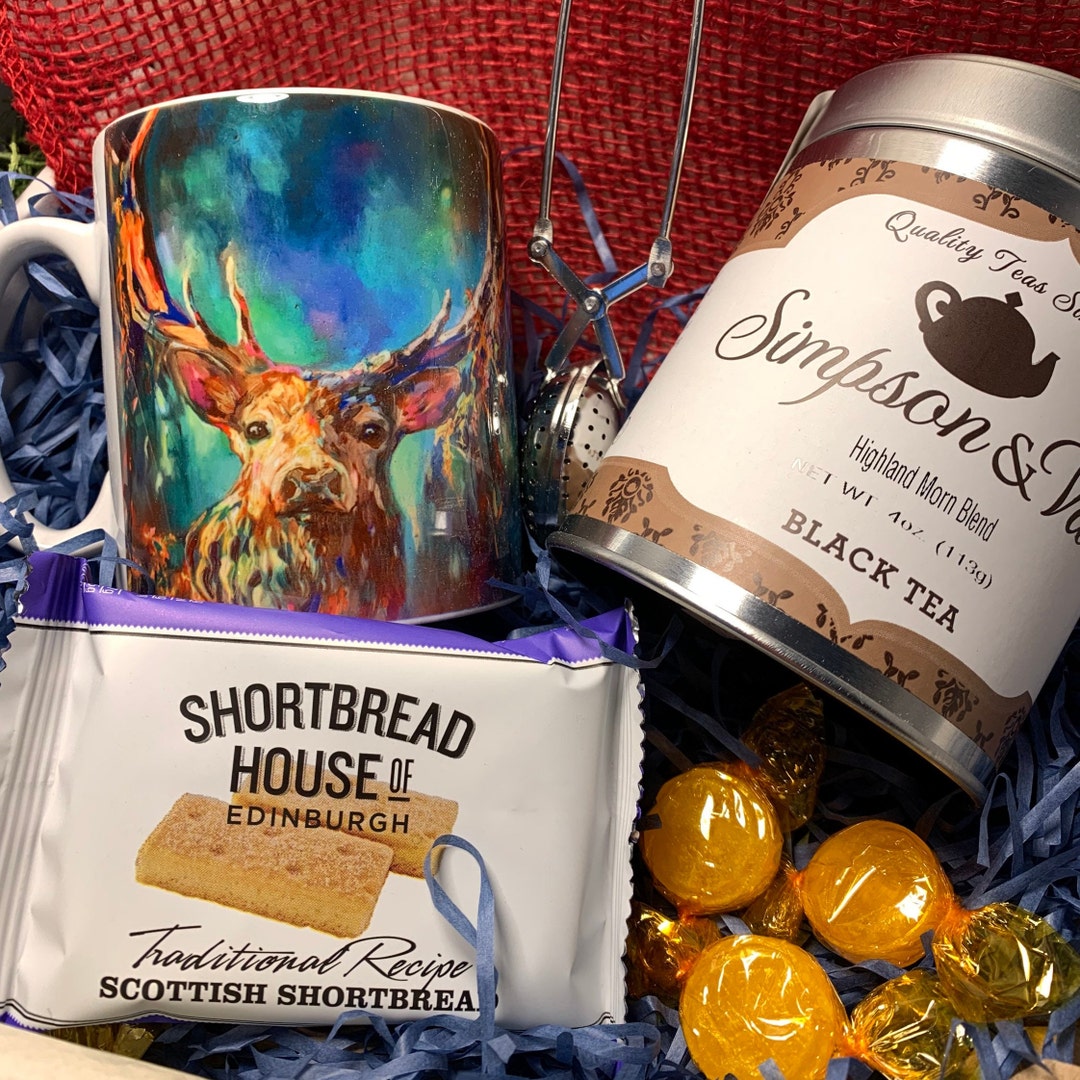 Scotland Gift Box, Highland Stag Gift, Scottish Loose Tea Gift ...