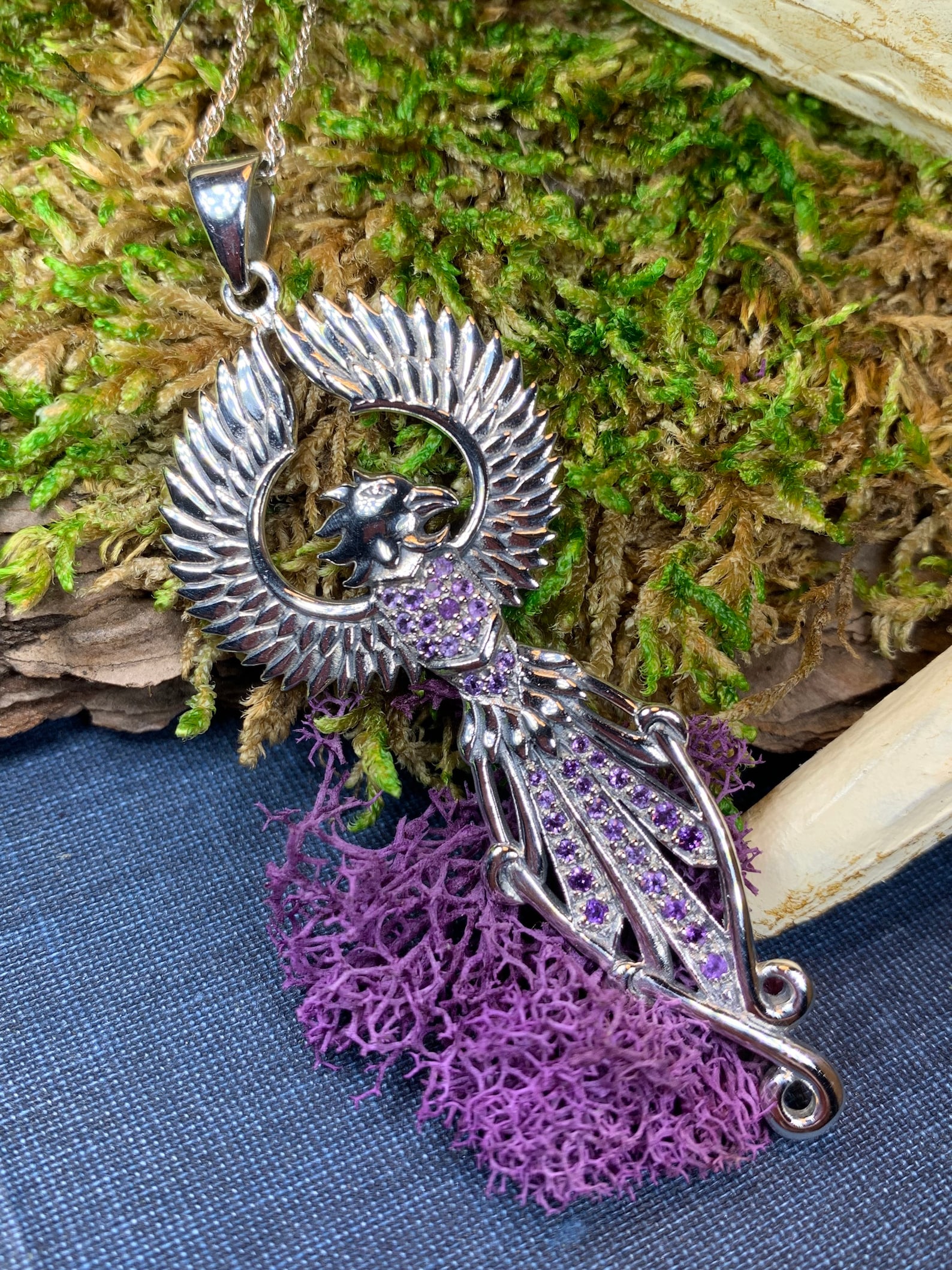 Phoenix Necklace Celtic Jewelry Bird Pendant Firebird | Etsy