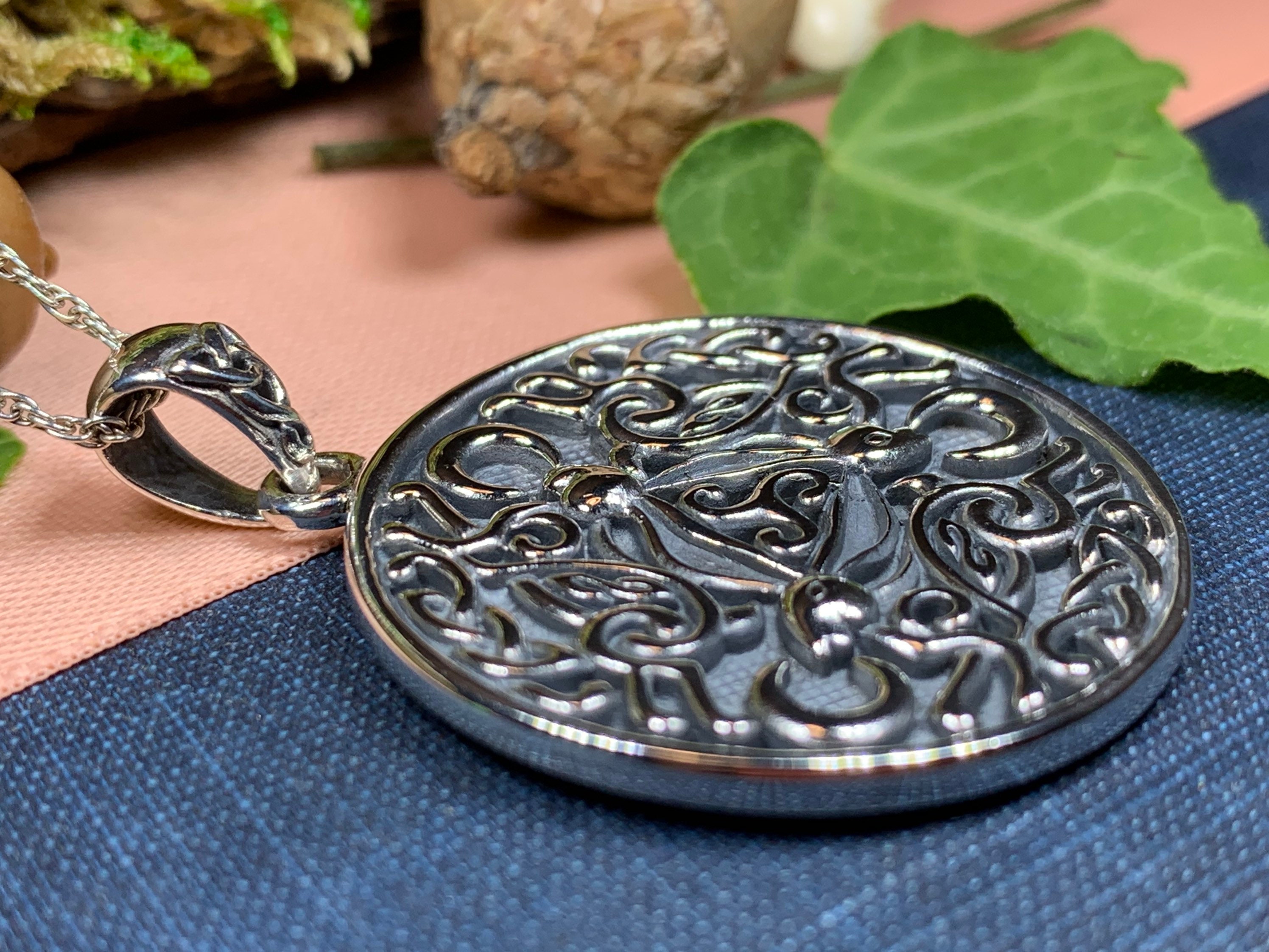 Rabbit Necklace Triple Hare Pendant Animal Jewelry Nature | Etsy