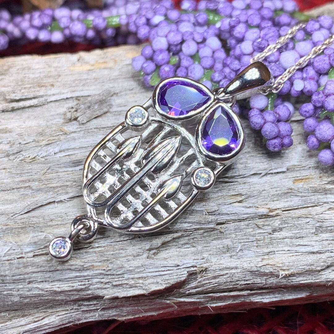 Mackintosh Necklace, Scottish Jewelry, Amethyst Pendant, Celtic Jewelry ...
