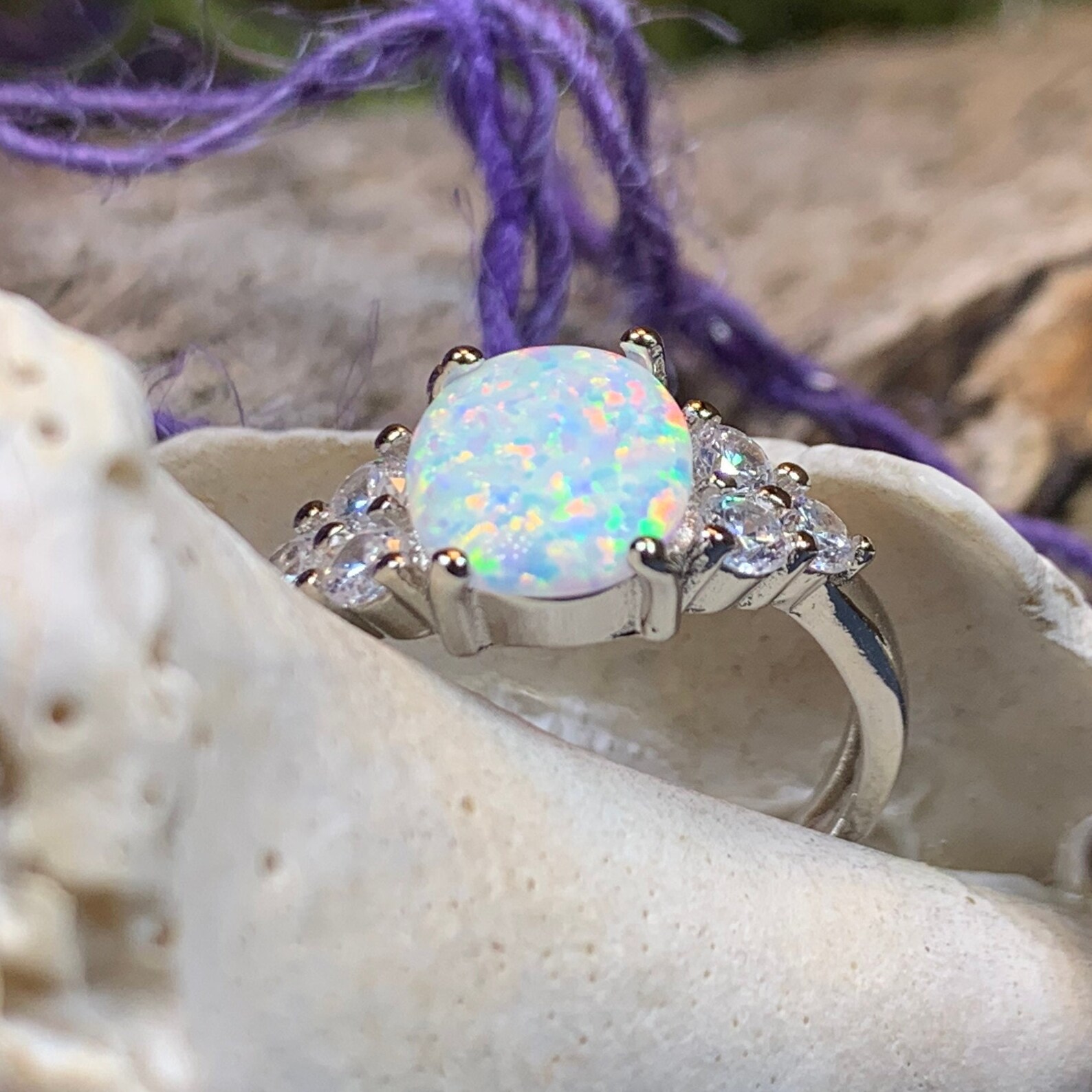 Opal Celtic Ring Celtic Ring Opal Engagement Ring Silver - Etsy