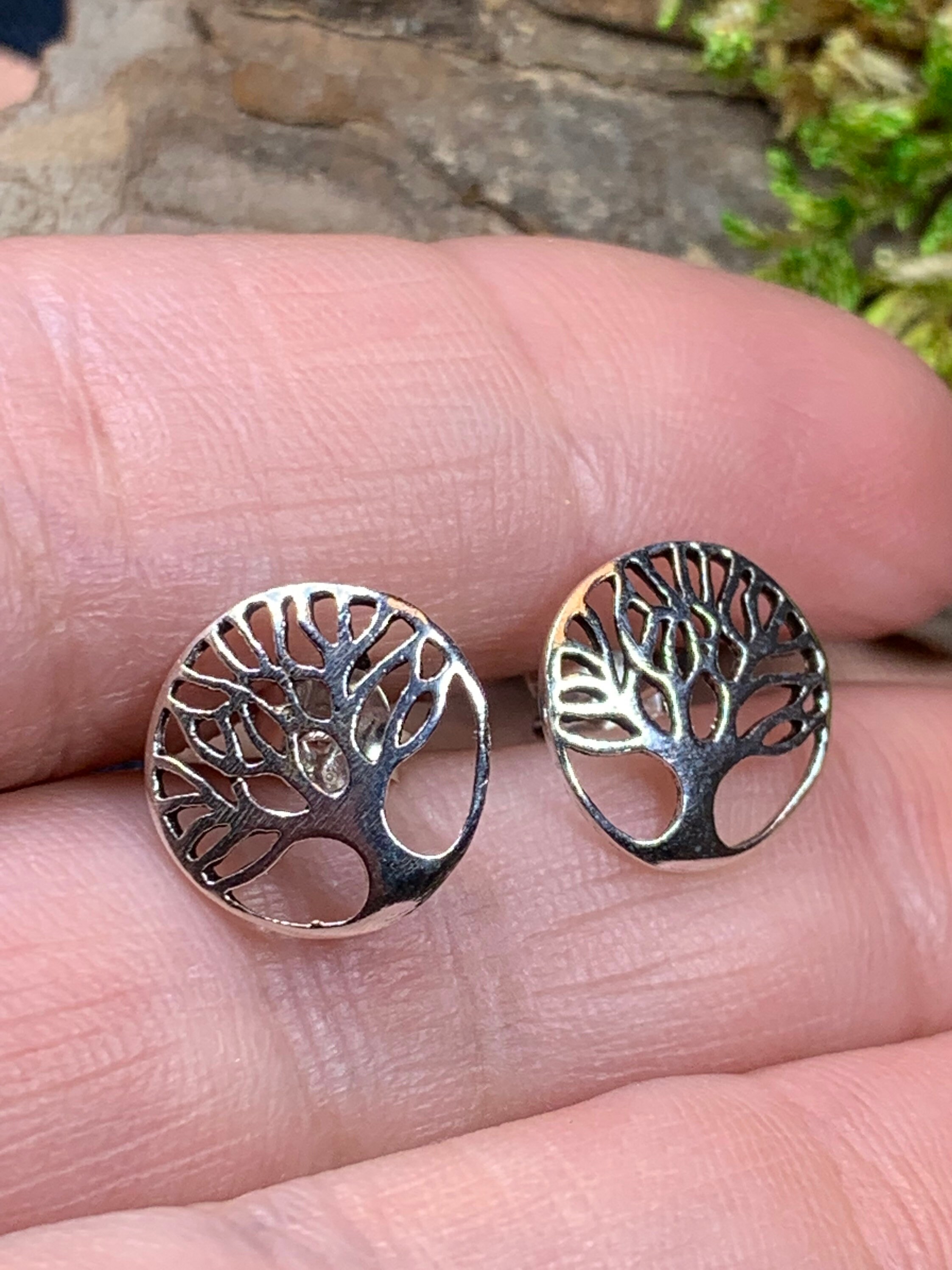 Tree of Life Stud Earrings Tree Stud Earrings Norse Jewelry | Etsy