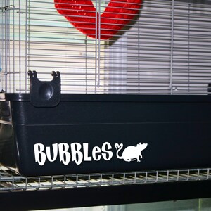 Rat Name Cage Decal for Rat Cage Custom Sign for Rat Cage Accessory for ...