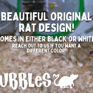 Rat Name Cage Decal for Rat Cage Custom Sign for Rat Cage Accessory for ...