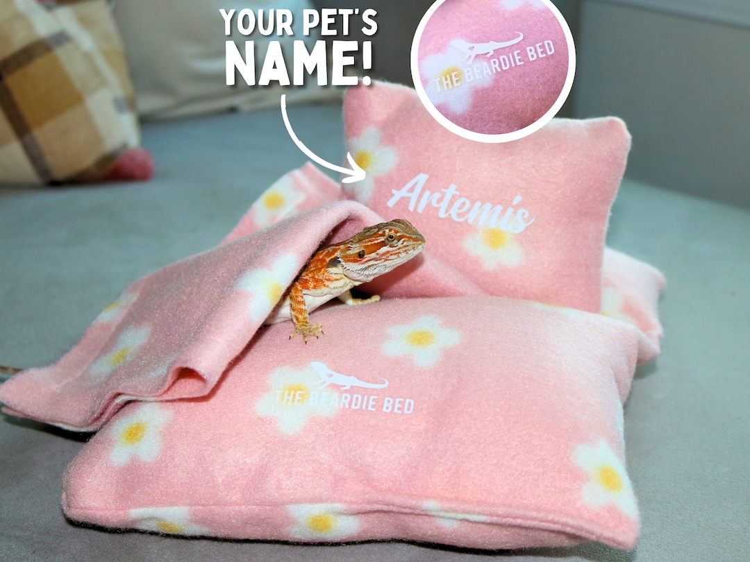 Bearded Dragon Bed for Reptile "the Beardie Bed" Personalized Pet Bed ...