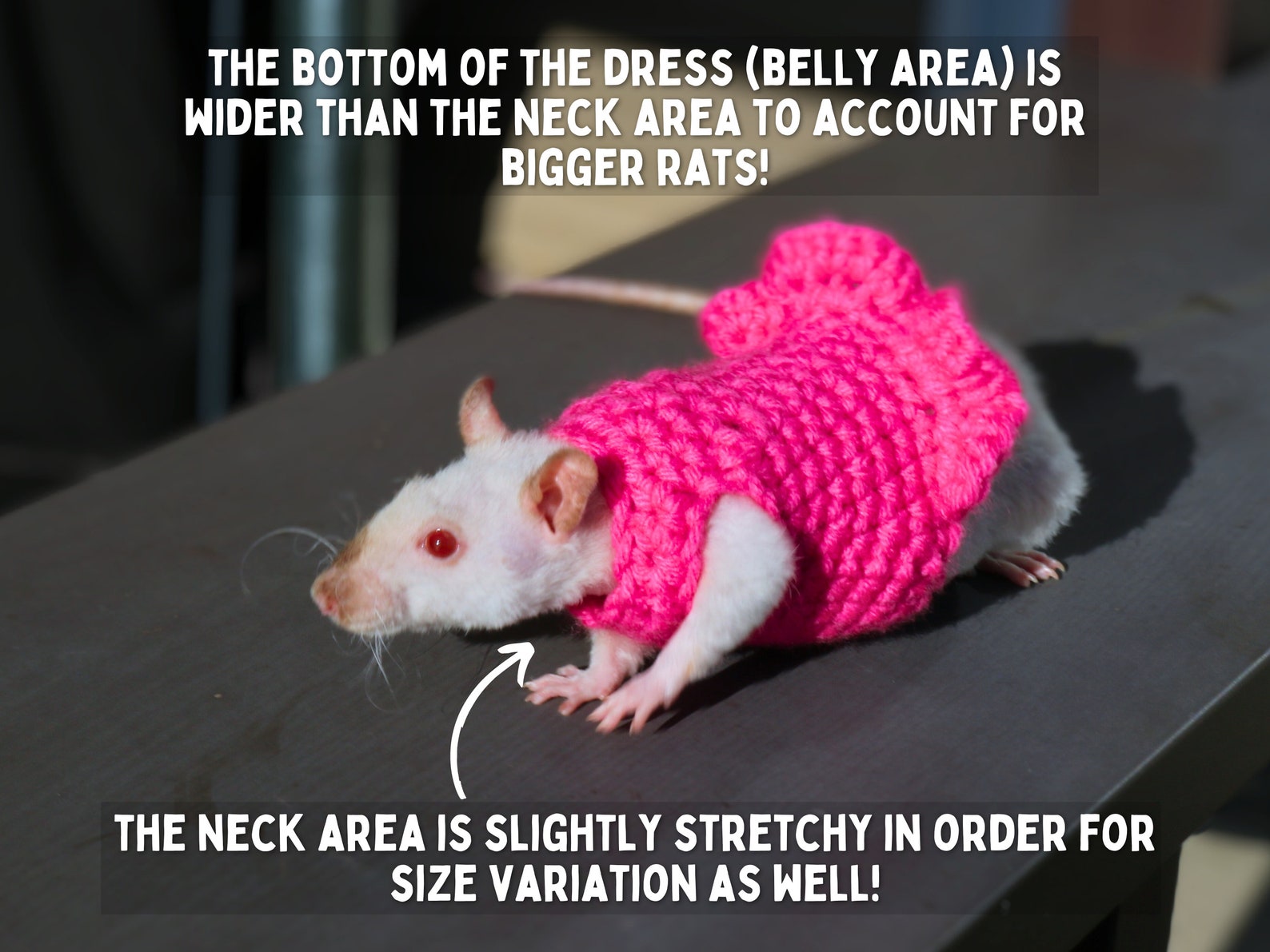 Rat Dress for Rat Crochet Dress for Pet Rat Sweater for Fancy Rat ...