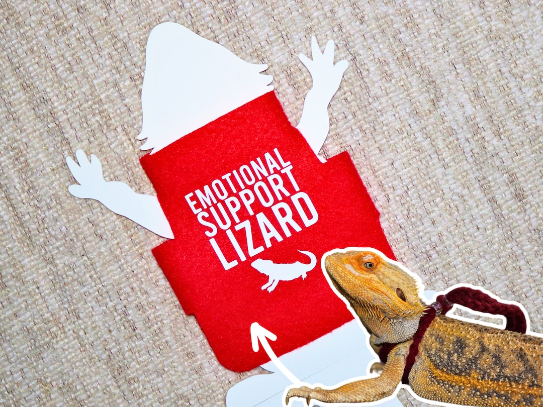 Emotional Support Animal Shirt for Bearded Dragon Funny Shirt for Bearded Dragon Clothing ...