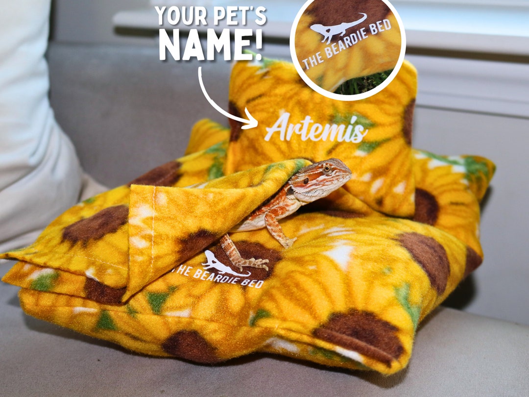 Bearded Dragon Bed for Reptile "the Beardie Bed" Personalized Pet Bed ...