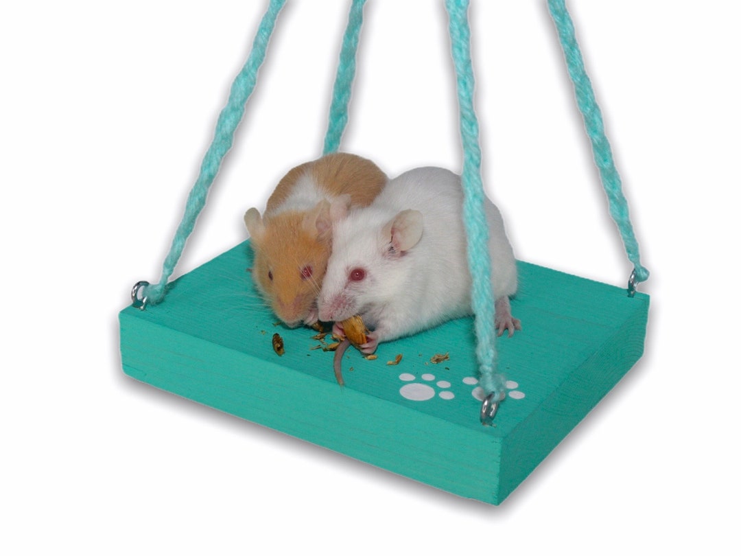 Wooden Swing Toy for Hamsters Cage Toys for Pet Mice Cage Accessories ...