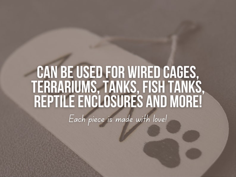 Custom Pet Cage Name Plaque Engraved Wooden Cage Name Tag for Pet Name ...