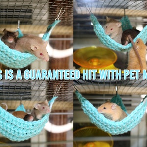 Mouse Hanging Hammock for Small Animals Cage Hammock for Multiple Mice ...