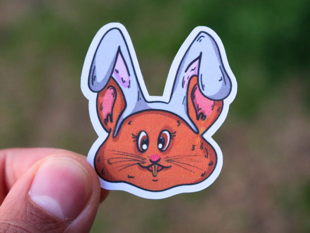 Funny Hamster Sticker, Easter Bunny Sticker, Pet Sticker for Easter, 40 ...