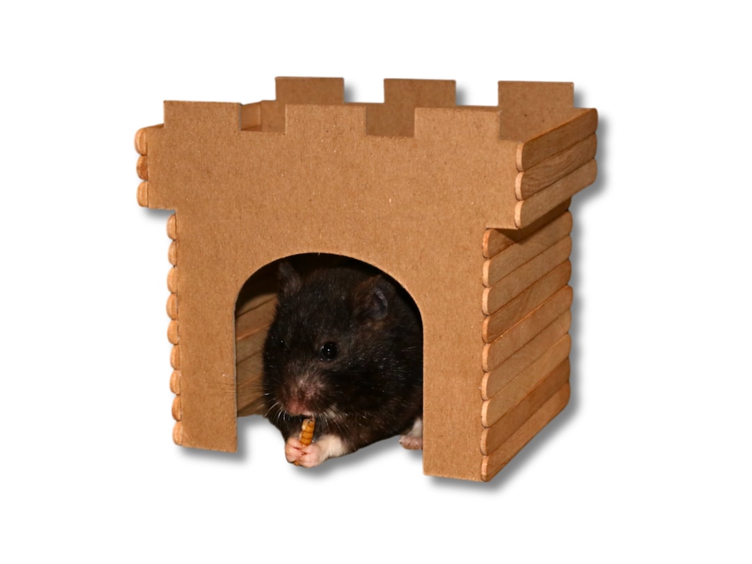 Hamster Castle for Small Animal Hide House for Pet Rodent Cage ...