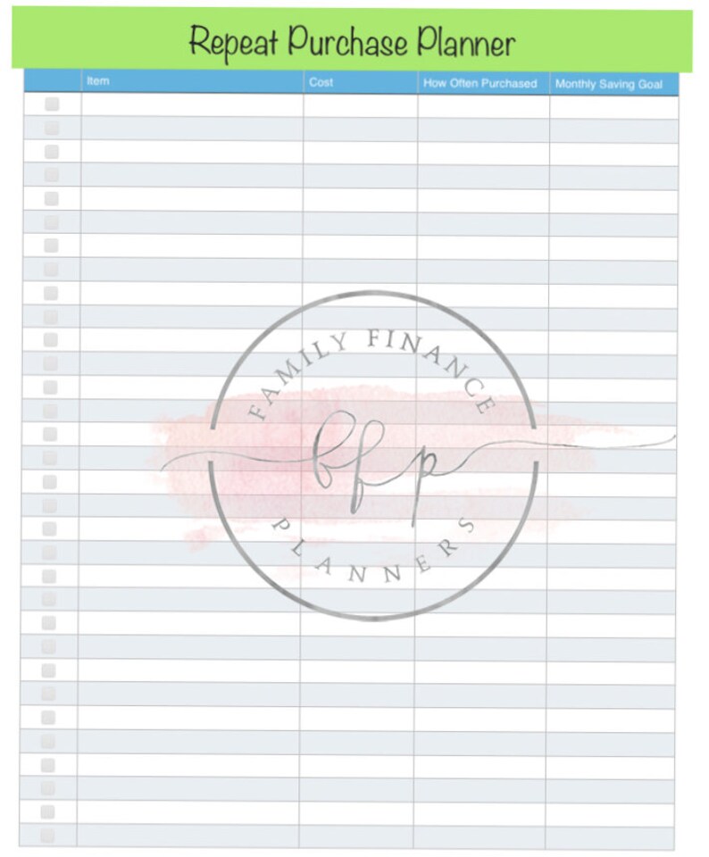 Blank Level 2 Family Finance Planner Workbook/ Budget/ Monthly - Etsy