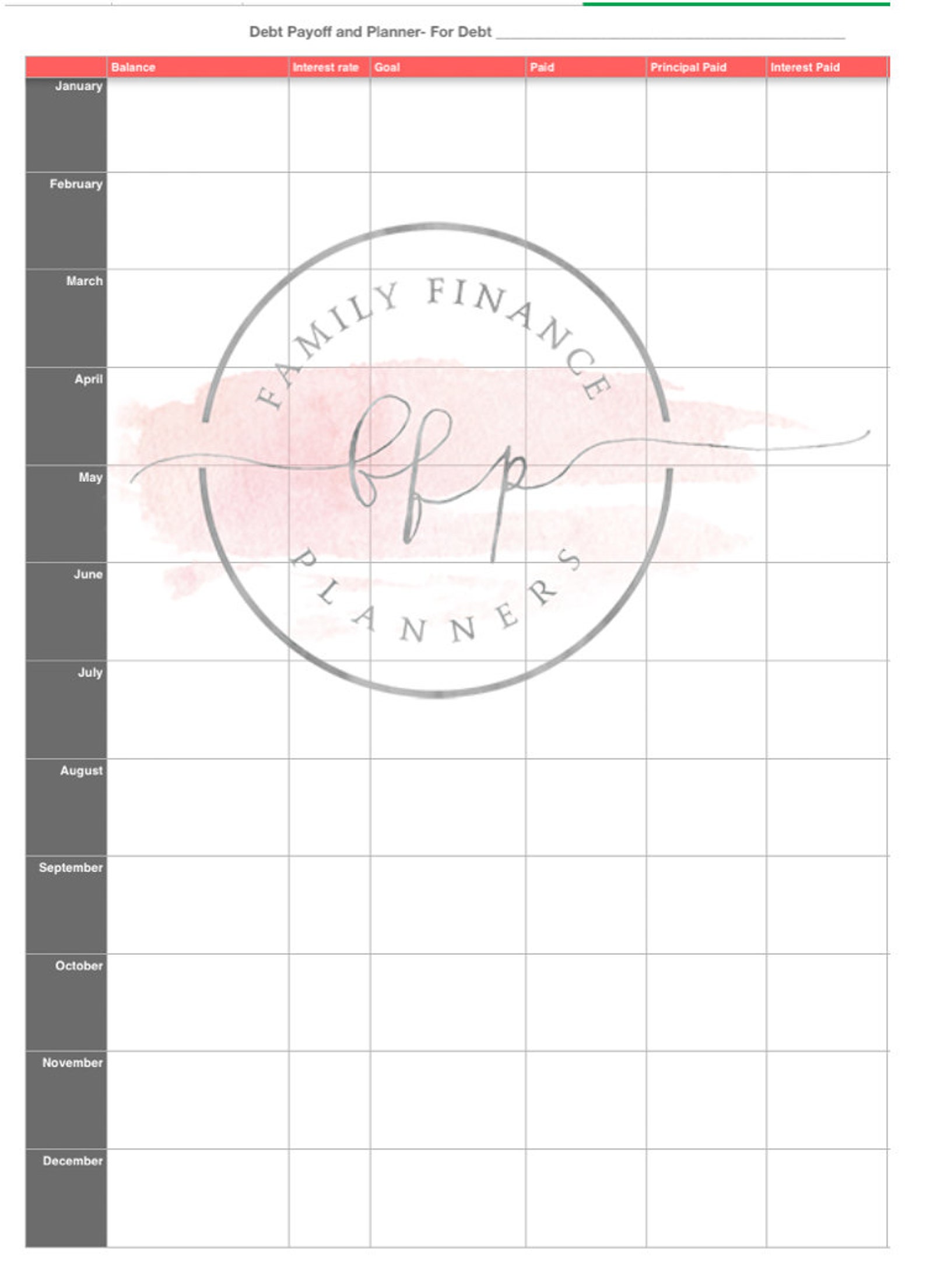 Blank Level 2 Family Finance Planner Workbook/ Budget/ Monthly - Etsy