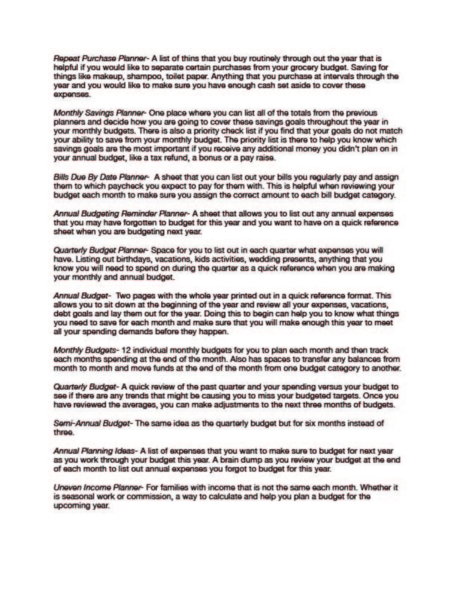 Blank Level 2 Family Finance Planner Workbook/ Budget/ Monthly - Etsy