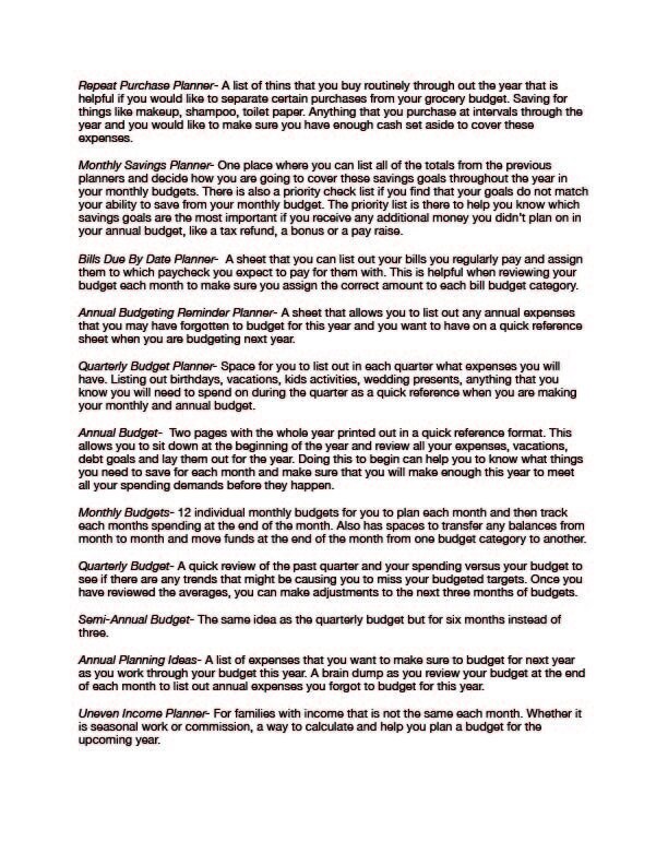 Blank Level 2 Family Finance Planner Workbook/ Budget/ Monthly Planner ...