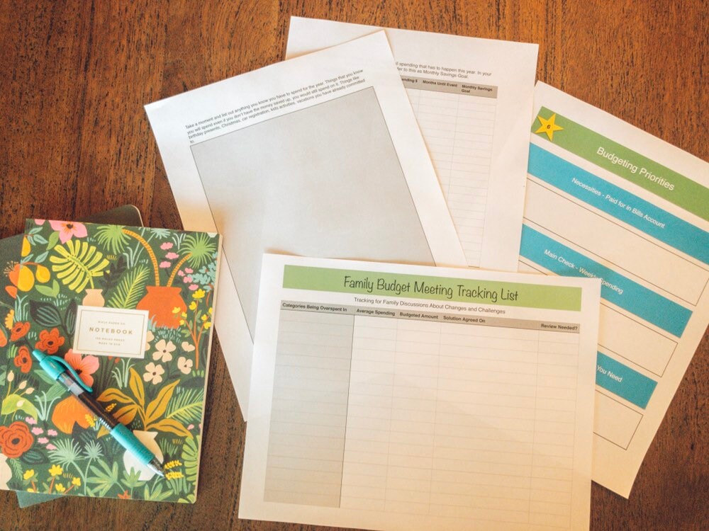 Level 2 Family Finance Planner Workbook/ Budget/ Monthly Planner/ Money ...