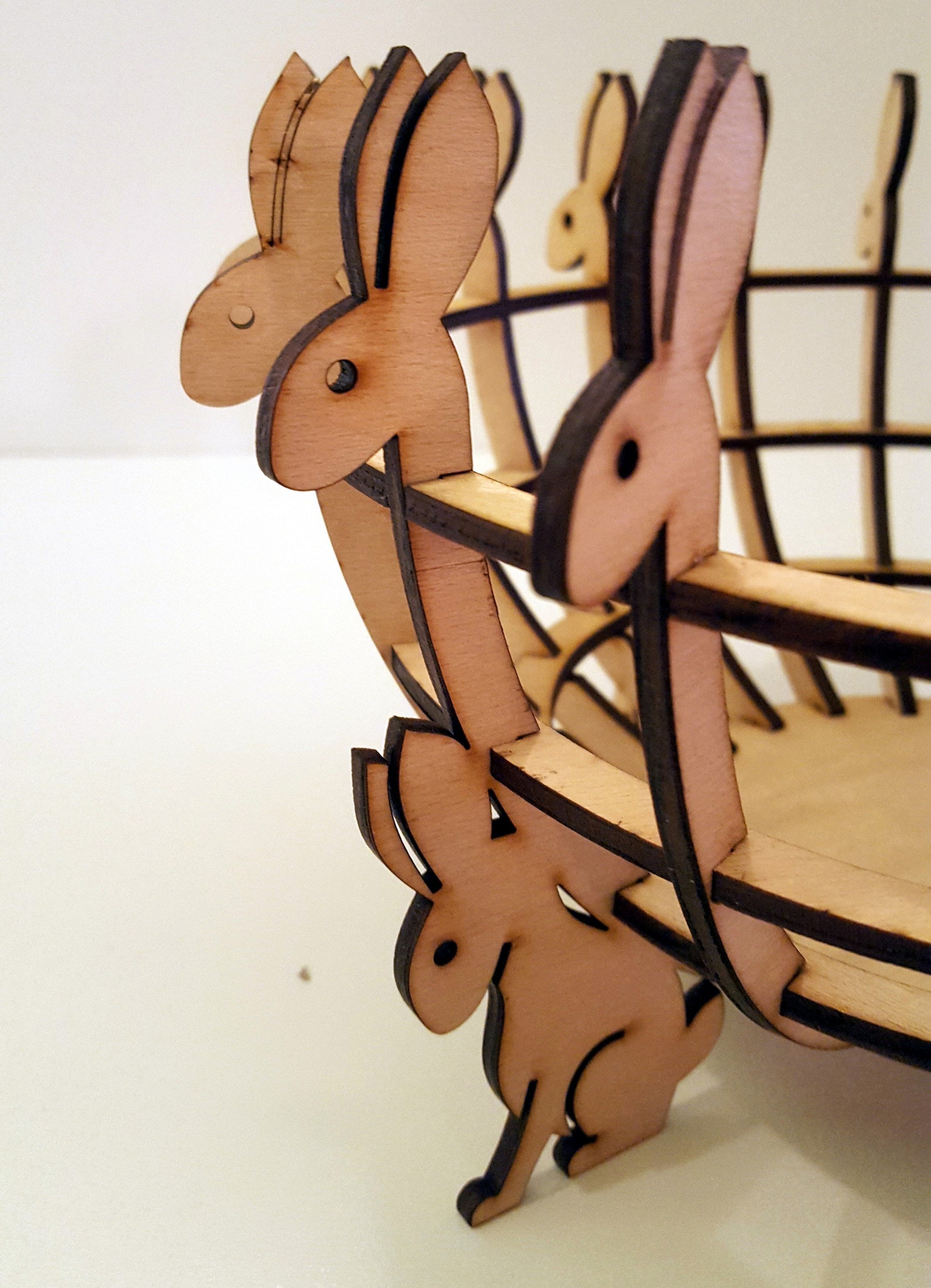 Easter Bunny Basket for Eggs Digital Files Ready for Lasser Cutting ...