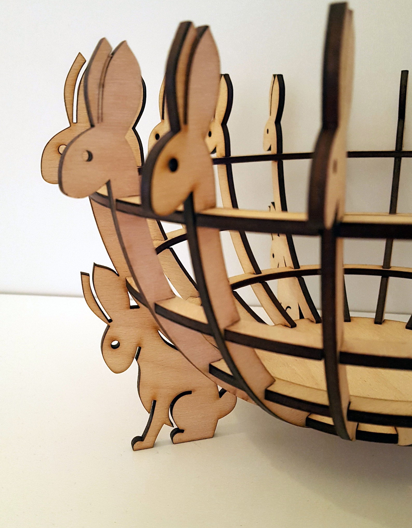 Easter Bunny Basket for Eggs Digital Files Ready for Lasser Cutting ...
