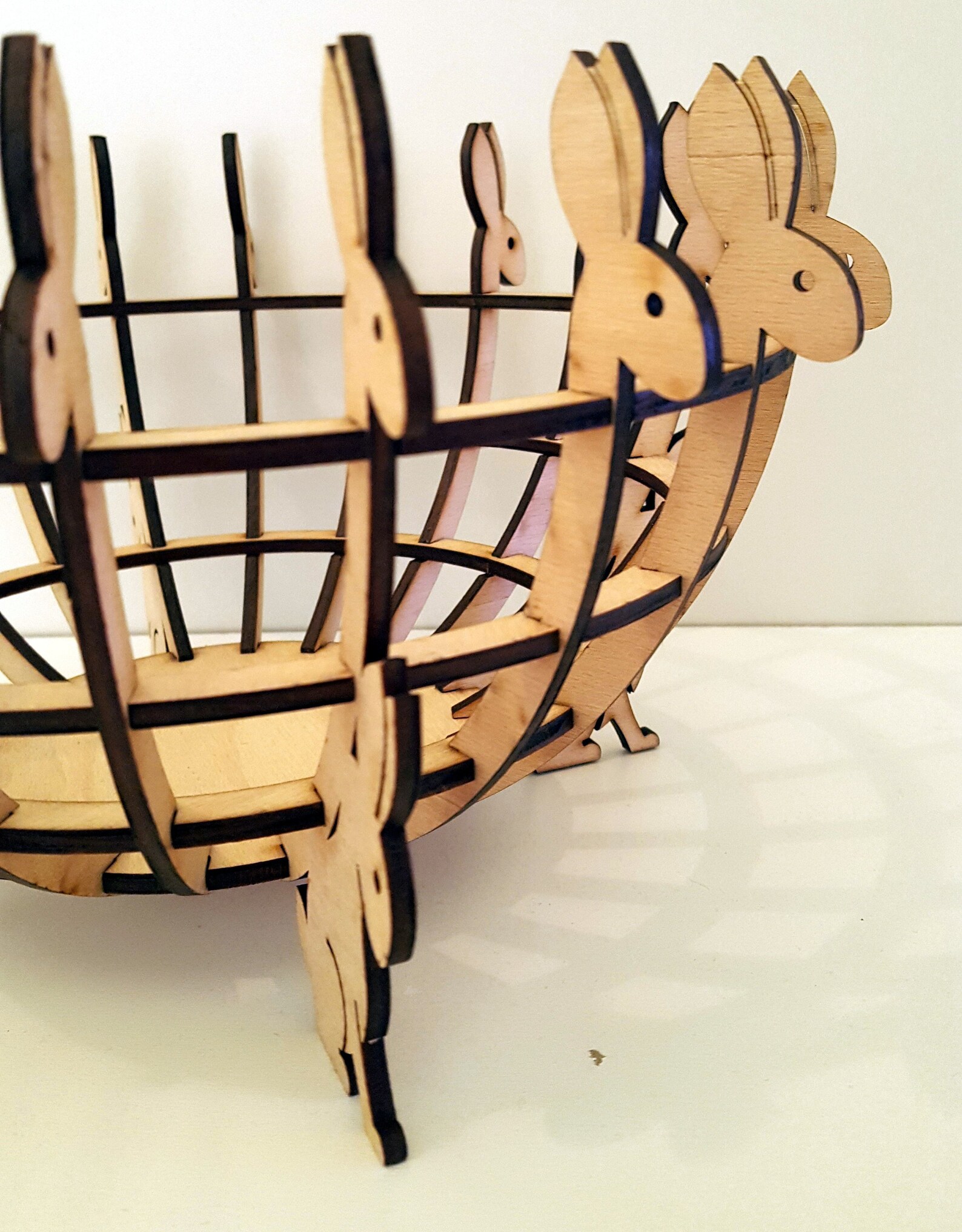 Easter Bunny Basket for Eggs Digital Files Ready for Lasser Cutting ...