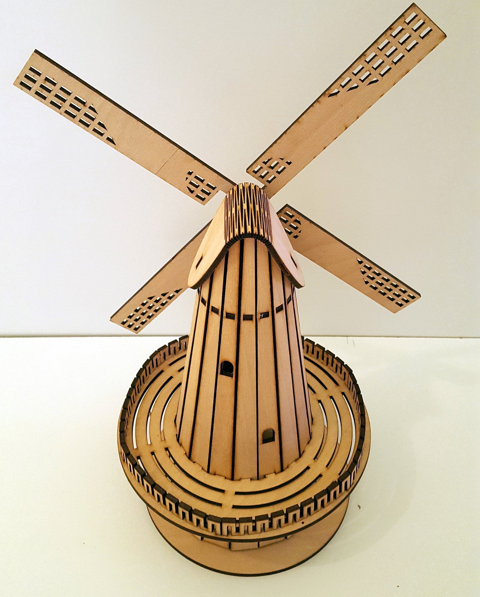 Dutch Windmill SVG Laser Cut File – Decorative Model for 4mm Plywood ...