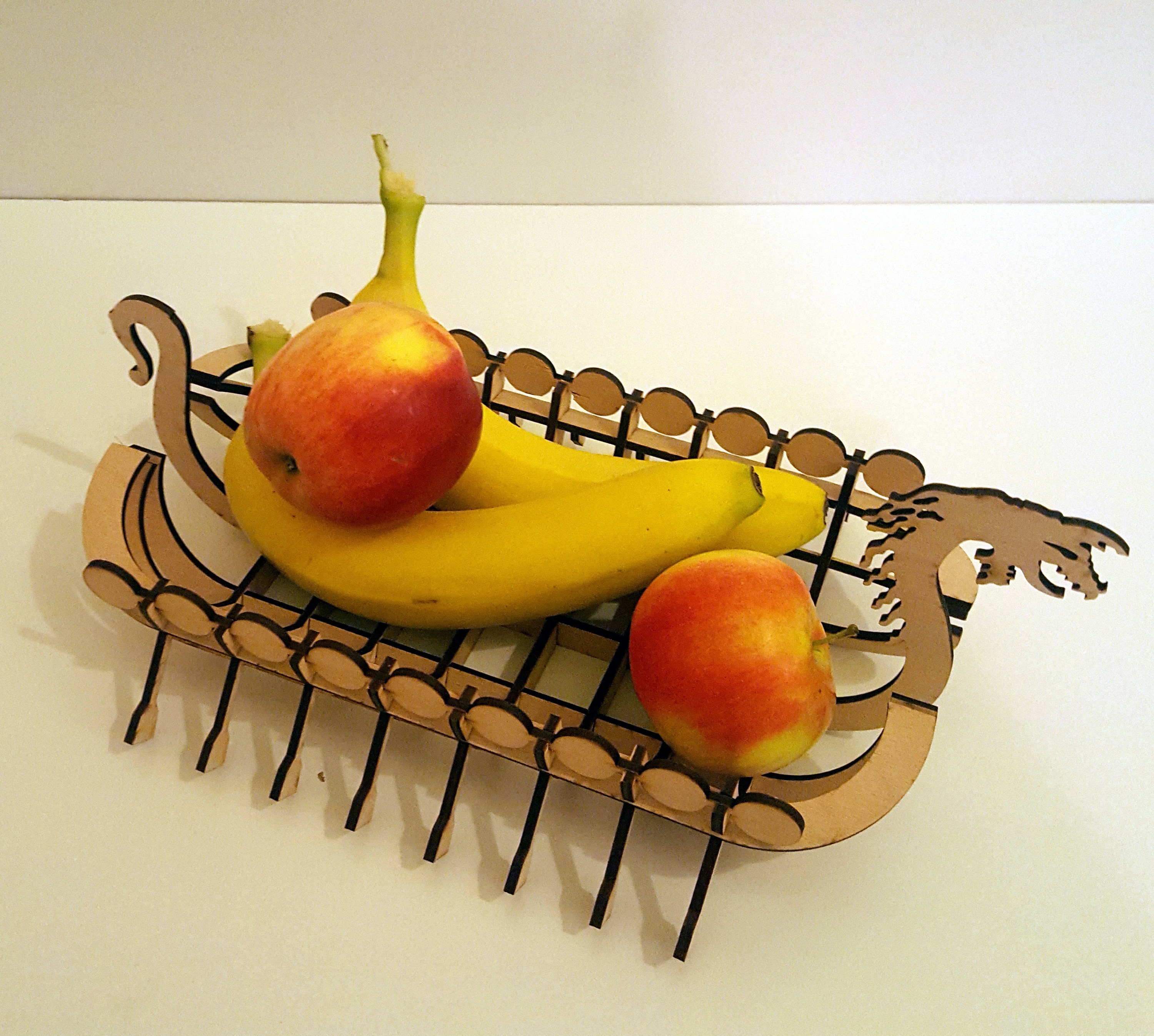 Drakkar Fruit Basket, Dxf, Svg, Ai, Cdr Files for Cnc, Vector Model - Etsy