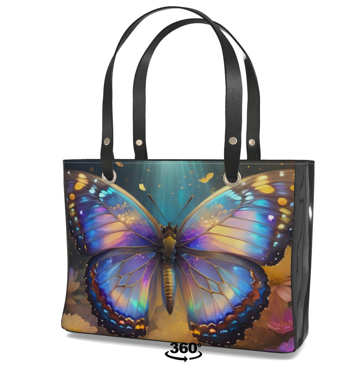 Butterfly Luxury High End Tote Bag Purse Chose of Vinyl or Nappa ...