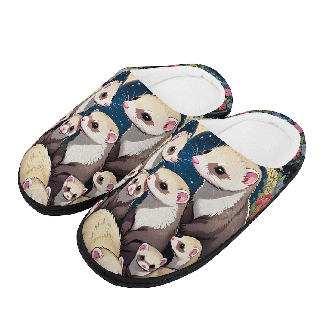 Ferret Ladies Rubber Autumn Slipper Cozy and Cute Footwear for Ferret ...