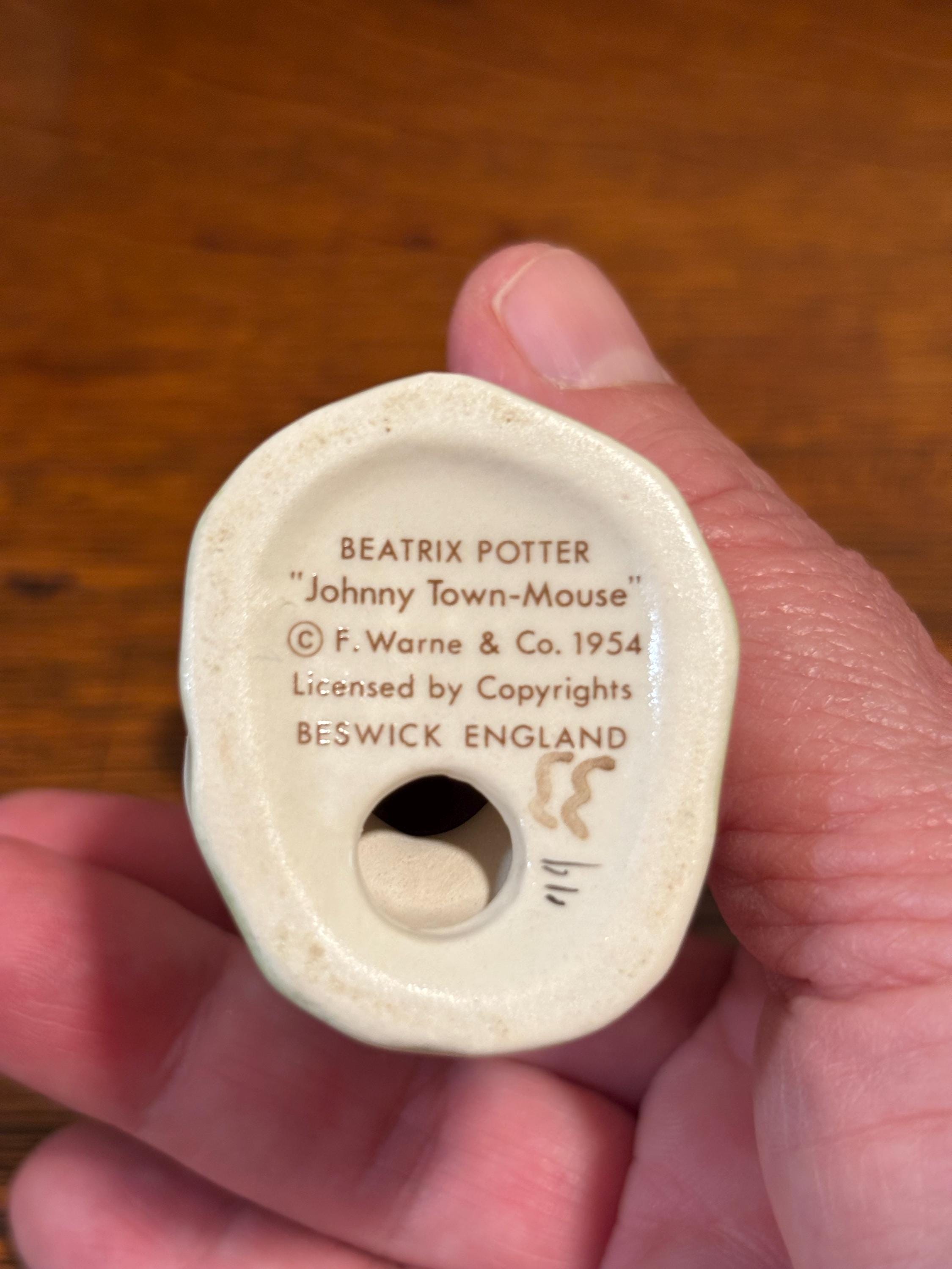Beswick Beatrix Potter 1954 Johnny Town-mouse Figurine 3.5" - Etsy