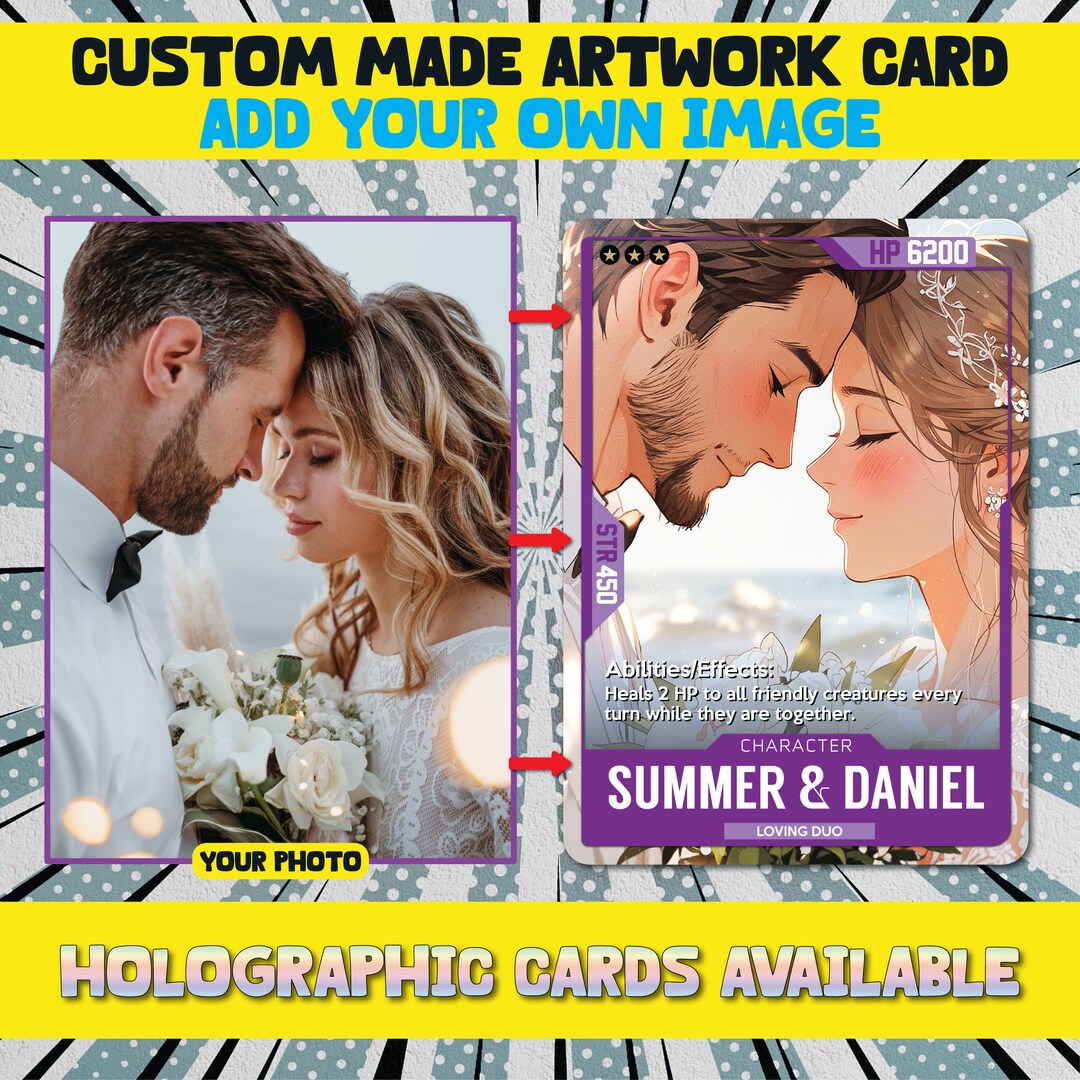 Personalised Character Trading Card | Custom Design With Photo ...